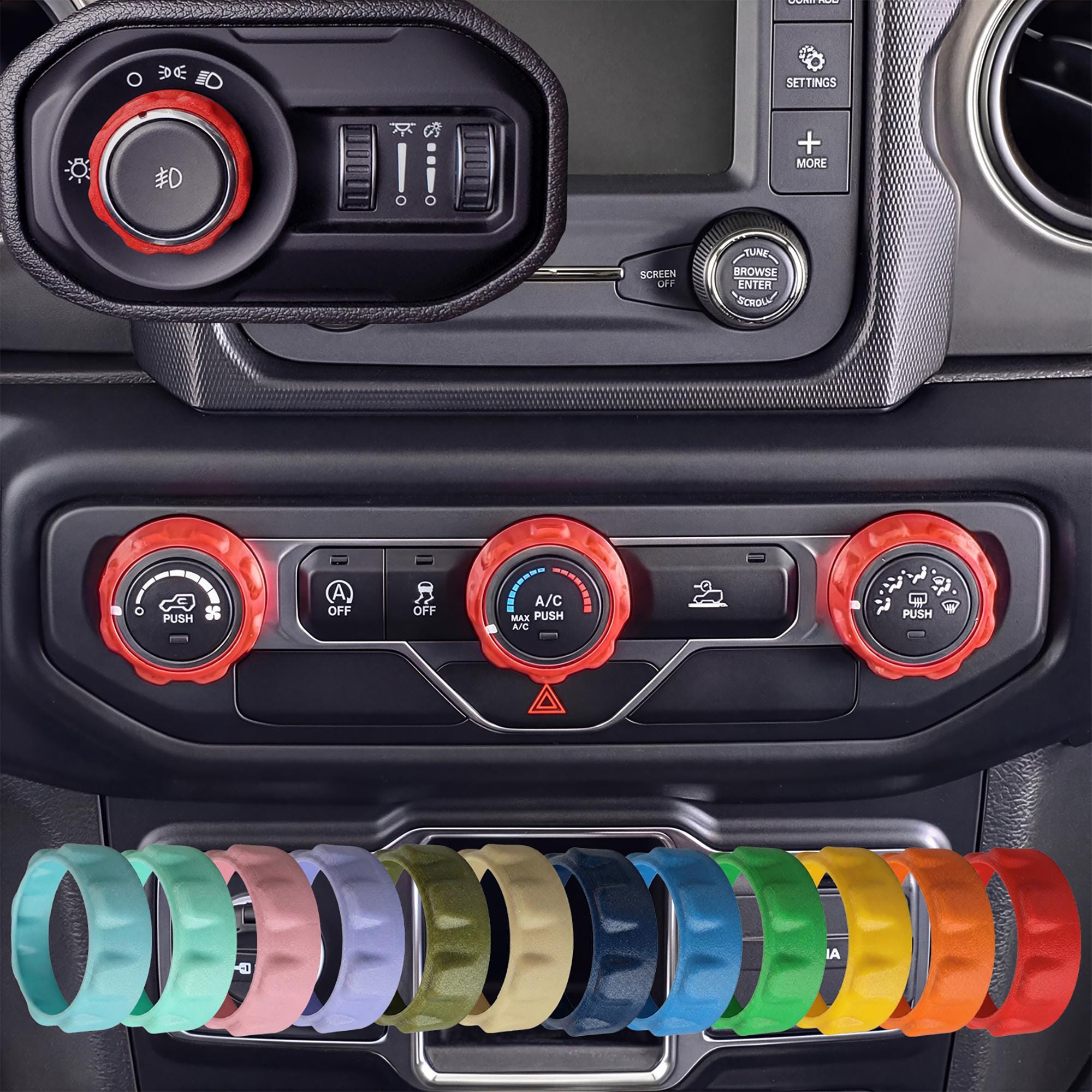 For Jeep Wrangler JL Gladiator - Knob Press-fit Covers 2018-2023 ...
