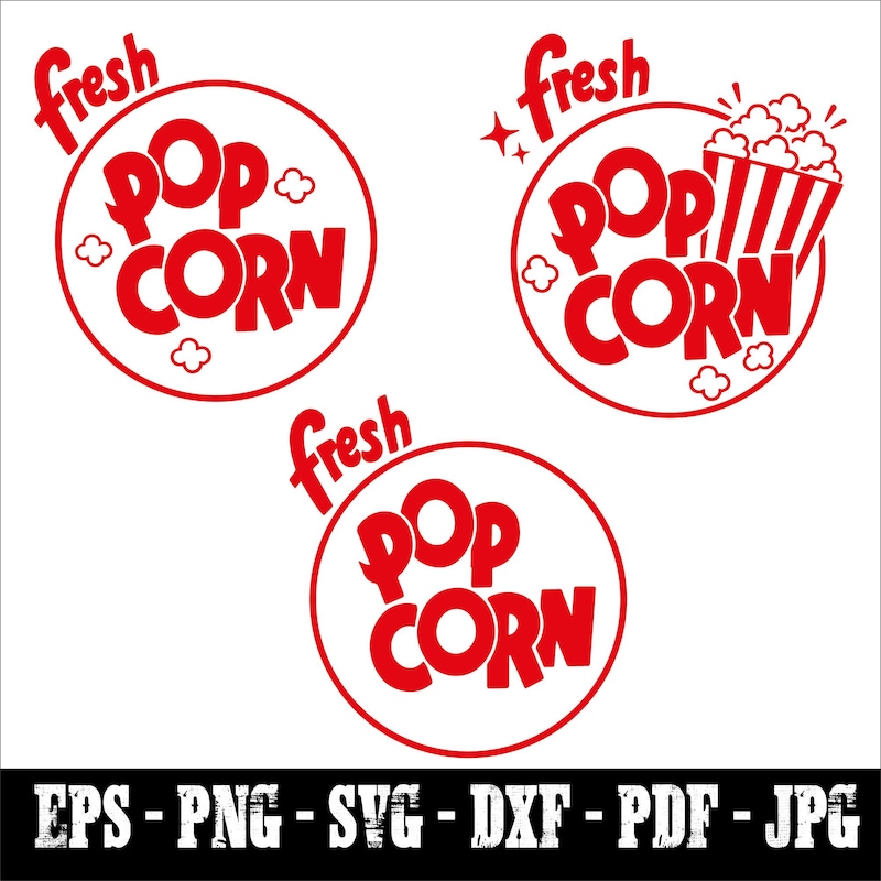 Popcorn Box Silhouette - Etsy