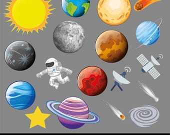 Planets SVG, Space PNG, Solar System Clipart, Instant Digital Download ...