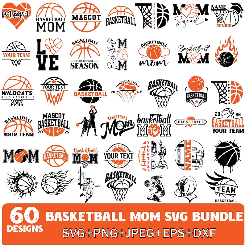 Basketball Mom SVG Bundle: Game Day Clipart (instant Download) - Etsy