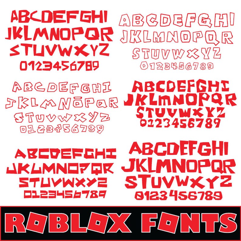 Roblox SVG Font Bundle, Gaming Letters for Cricut (digital Download) - Etsy