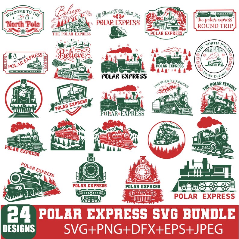 Polar Express Svg Bundle,believe Polar Express Svg Bundle, Polar ...