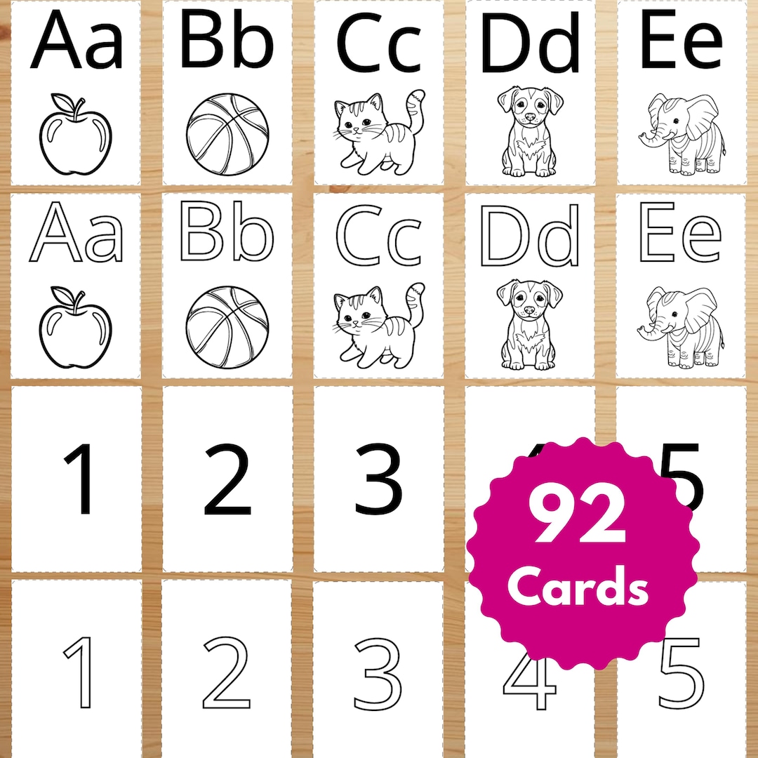 Interactive Learning ABC Flash Cards: Alphabet and Numbers, 92 ...