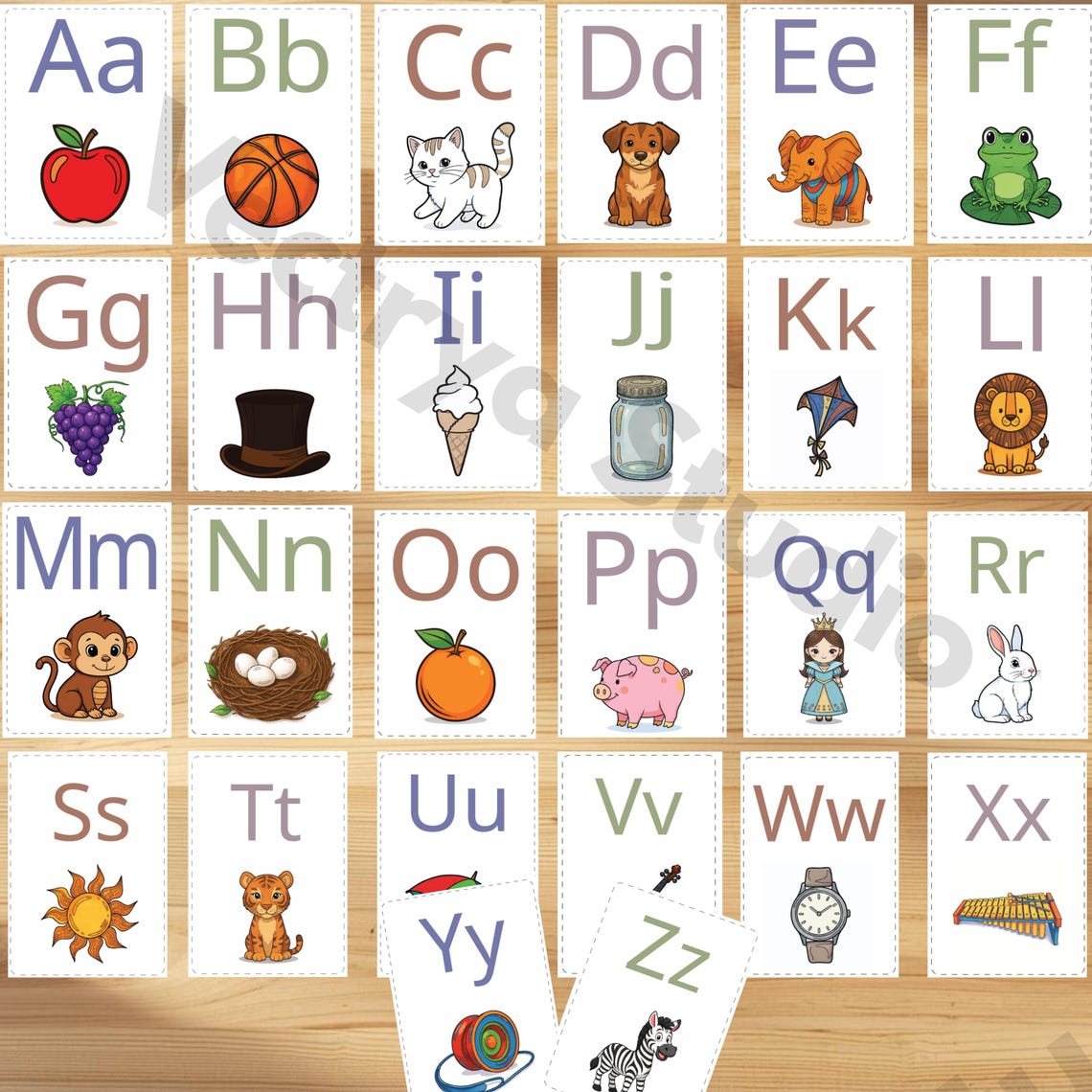 Learning ABC Flash Cards With Objects and Numbers 1-20 for Kids ...