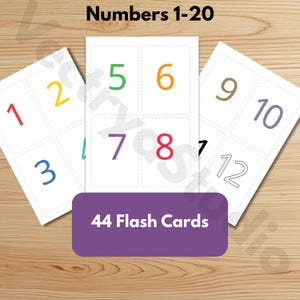 Learning Flash Cards Color, Shape and Numbers: Coordinated 44 Cards ...