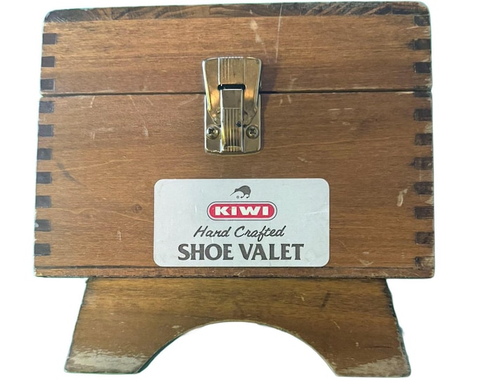 Vintage KIWI Shoe Shine Valet Box: Complete Polish Kit With Brushes - Etsy