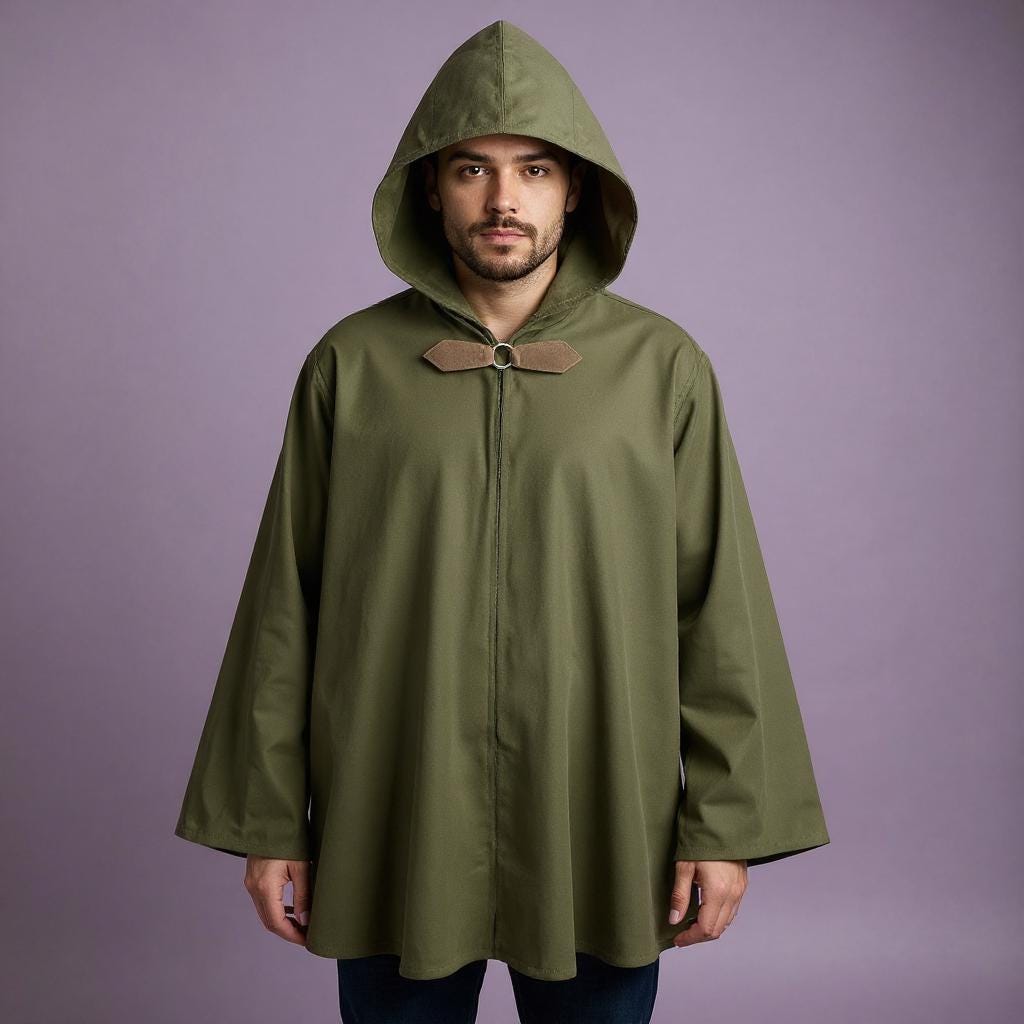 Medieval Hooded Cloak for Men | Renaissance Costume Cape | LARP Fantasy ...