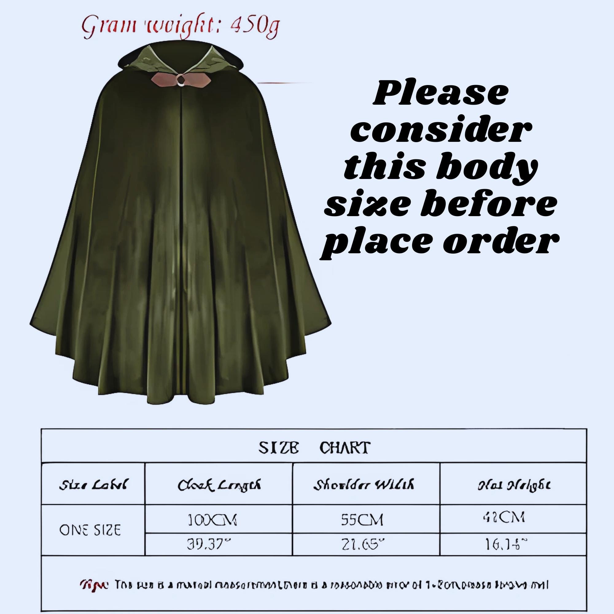 Medieval Hooded Cloak for Men | Renaissance Costume Cape | LARP Fantasy ...