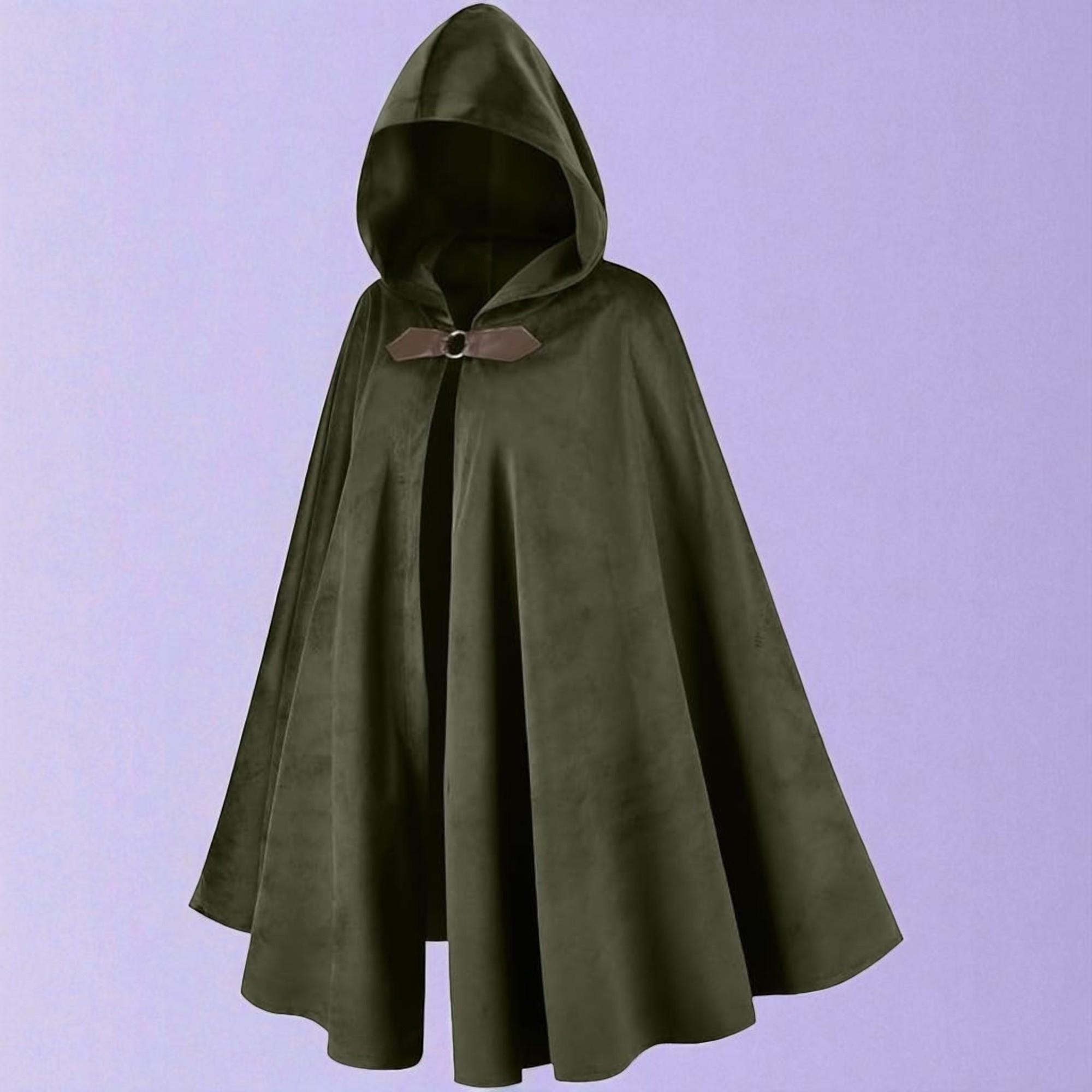 Medieval Hooded Cloak for Men | Renaissance Costume Cape | LARP Fantasy ...
