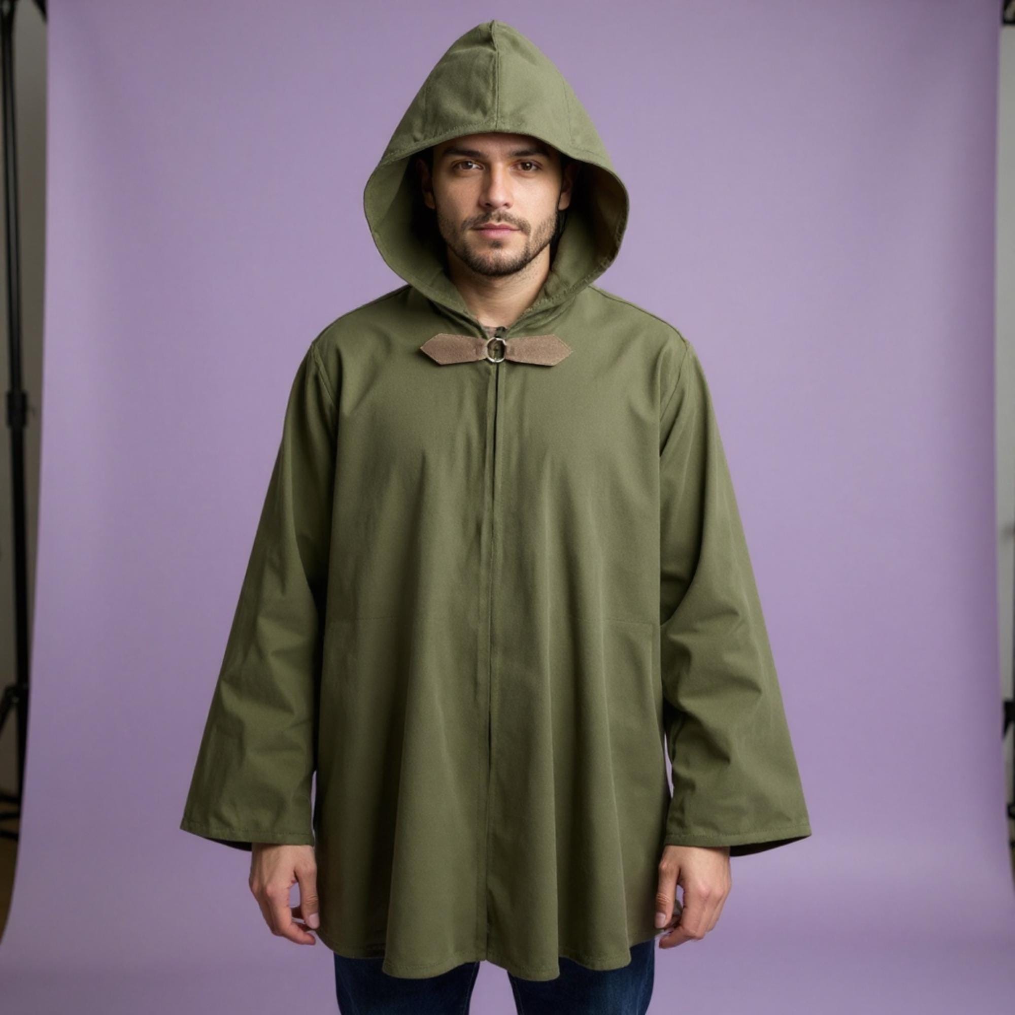 Medieval Hooded Cloak for Men | Renaissance Costume Cape | LARP Fantasy ...
