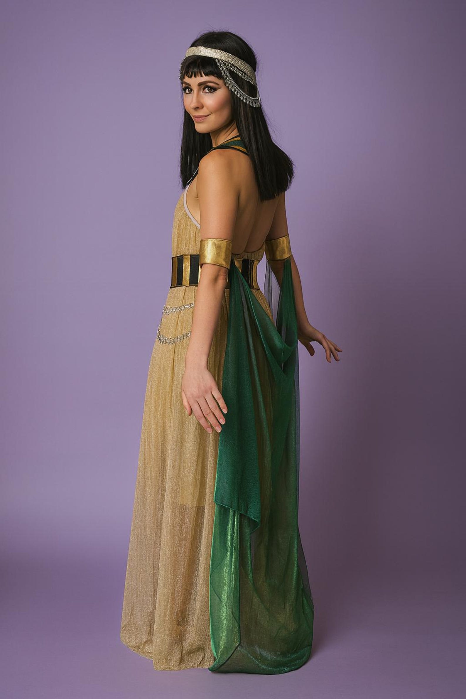 Pharaoh Costume Men – Egyptian King Outfit With Staff & Headdress ...