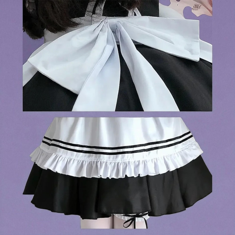 Black White Maid Outfit – Anime Cosplay Dress With Ruffles, Apron ...
