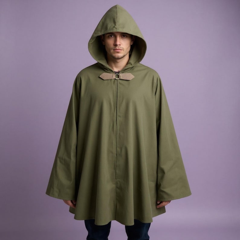 Medieval Hooded Cloak for Men | Renaissance Costume Cape | LARP Fantasy ...
