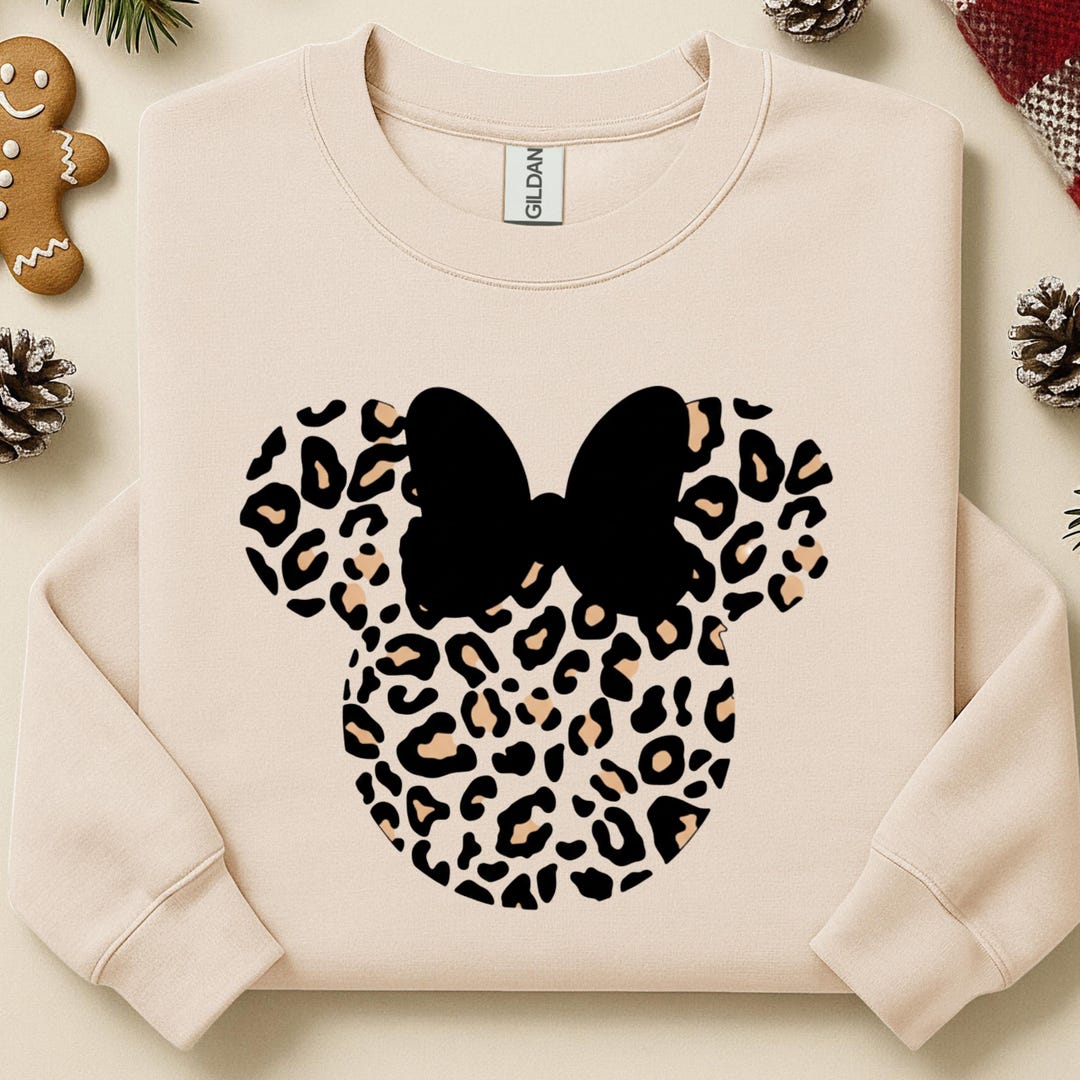 Leopard Print Minnie Mouse Airlume Cotton Shirt - Etsy