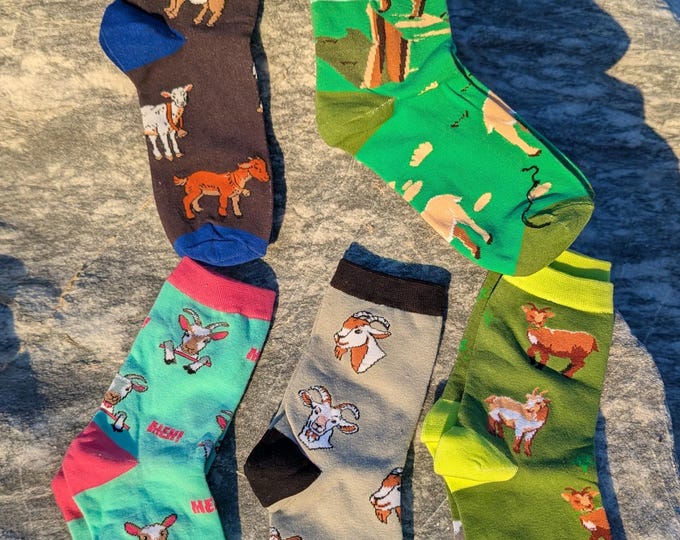 Assorted Socks With Goat Pictures! - Etsy