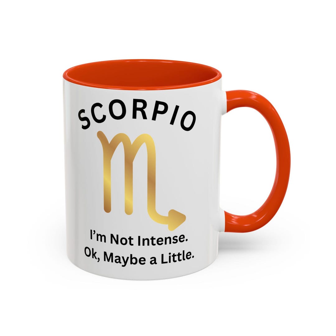 Scorpio Zodiac Mug | Gold Symbol Astrology Coffee Cup - Etsy