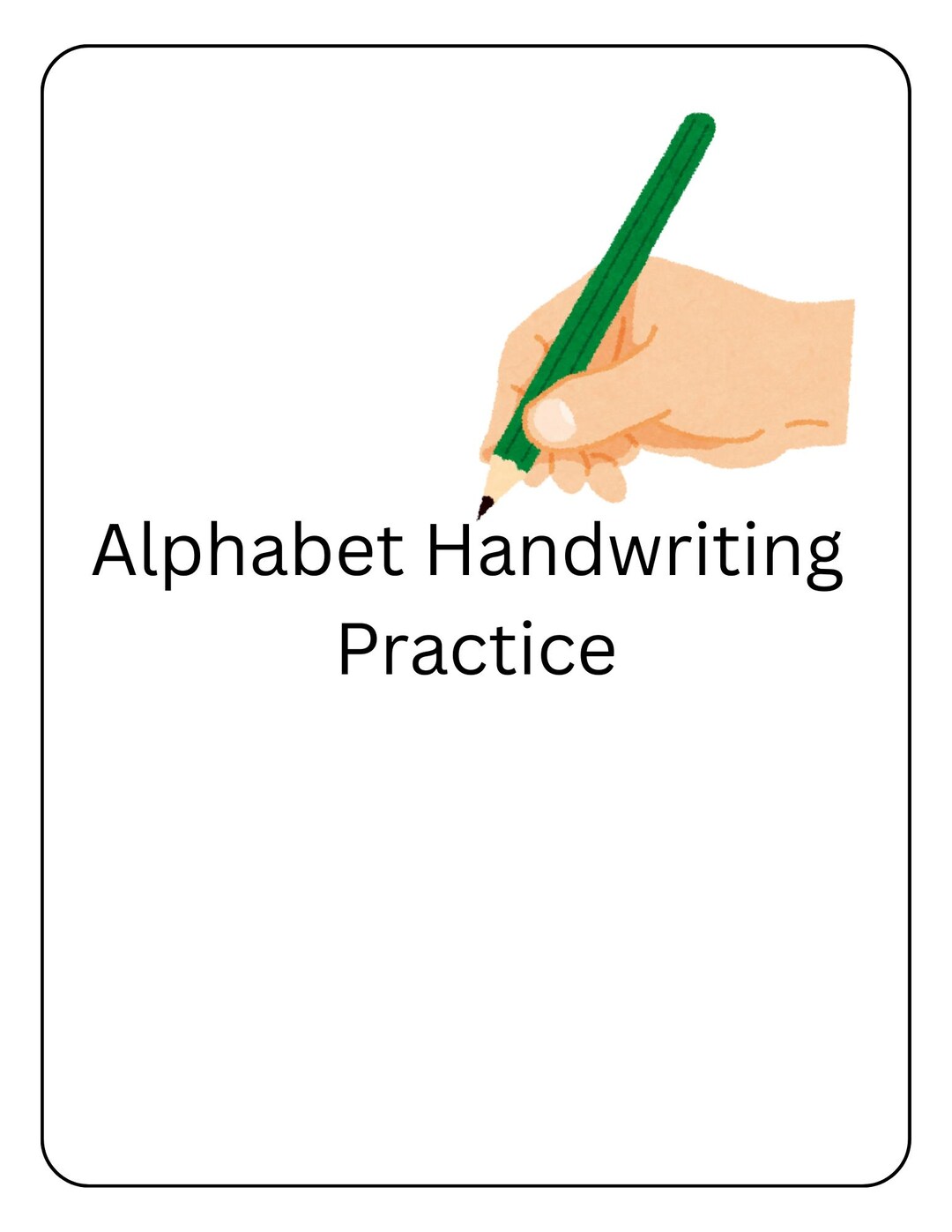 Alphabet Handwriting Practice Worksheet - Etsy