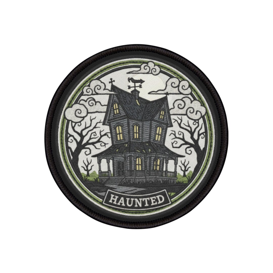 Haunted House Patch Iron-on Patch Haunted Horror House Patch Iron-on ...