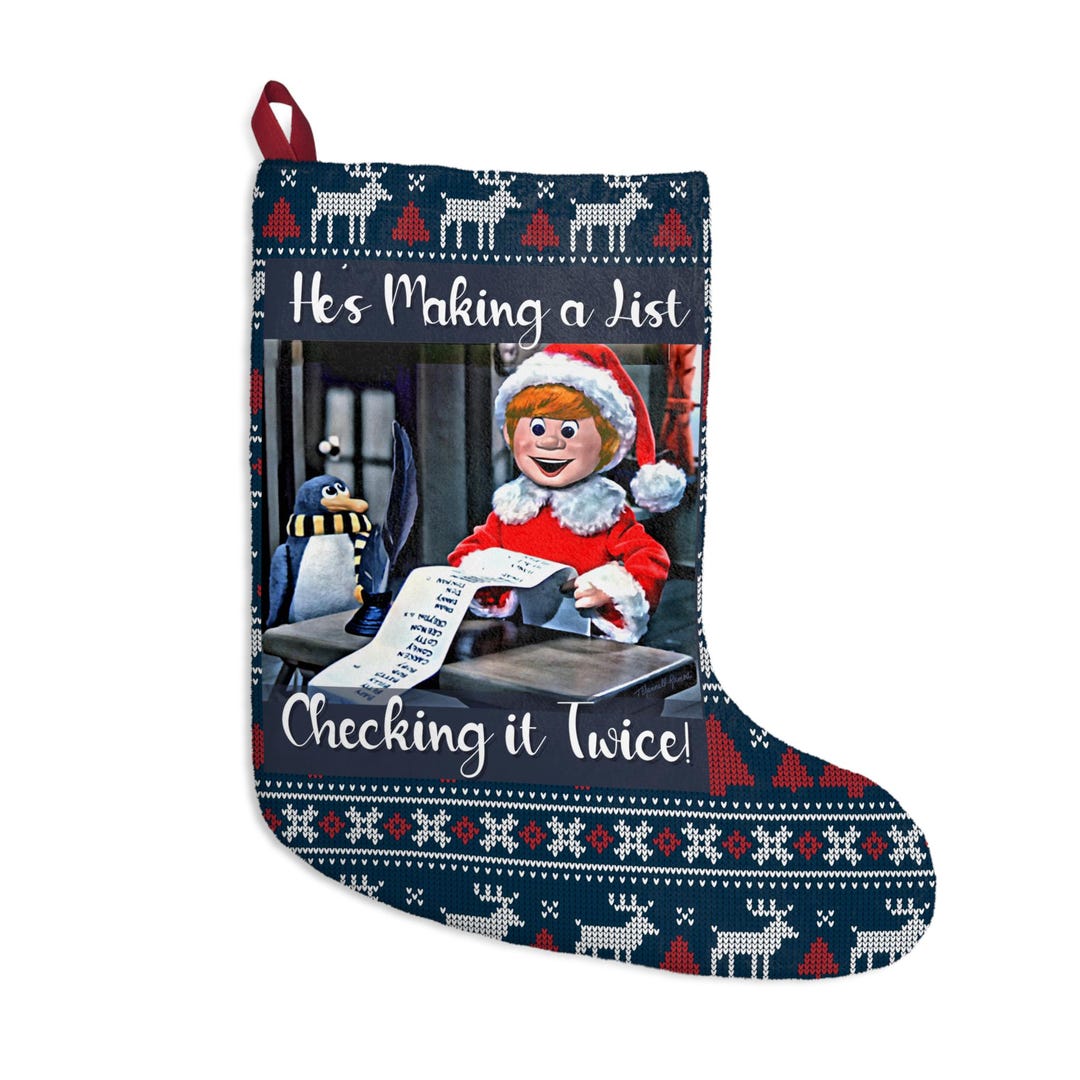 Santa Claus Christmas Stocking, Kris Kringle & Topper Design, Polyester ...