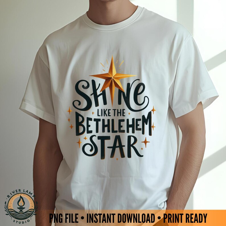 Shine Like the Bethlehem Star SVG PNG | Faith Shirt Design, Christian ...