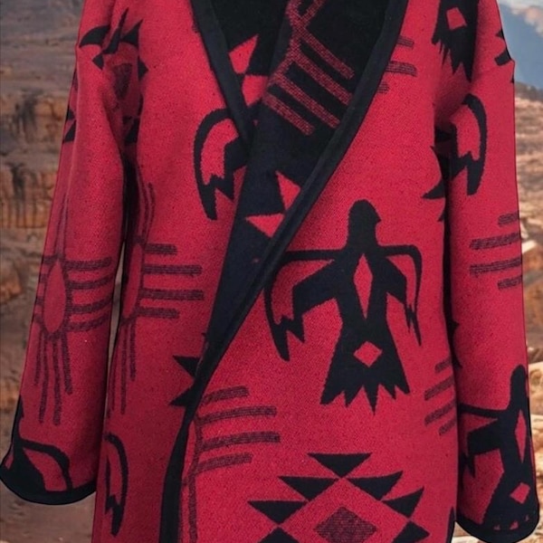 Wool Cardigan Native - Etsy