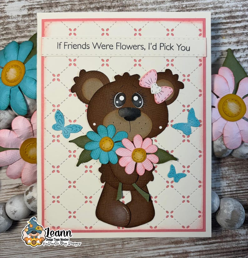 Daisy Flower May Bears Spring Cut File Clipart. Digital Files-svg, Pdf ...