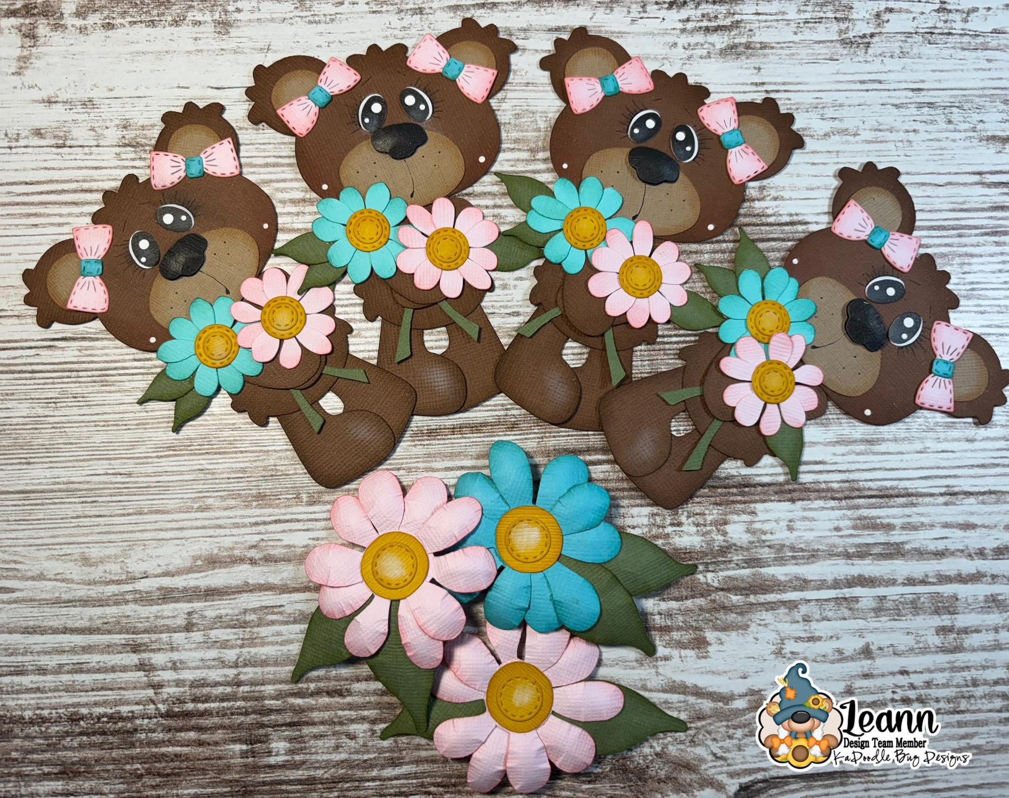 Daisy Flower May Bears Spring Cut File Clipart. Digital Files-svg, Pdf ...