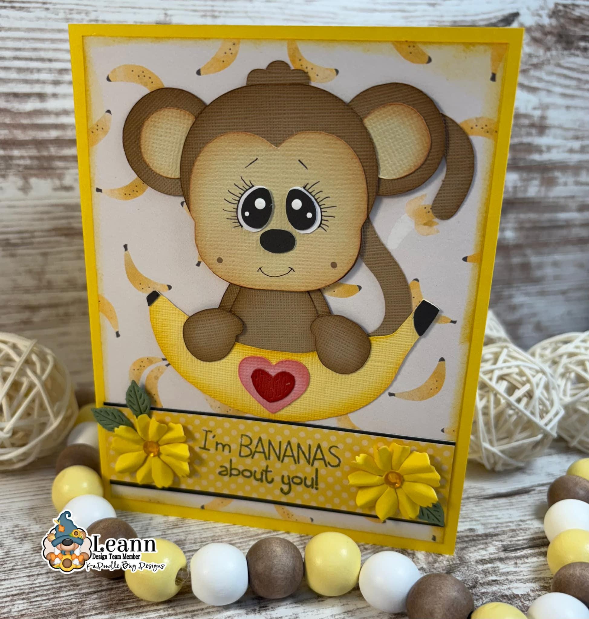 Bananas Over You Monkeys Cut File Clipart. Digital Files-svg, Pdf, Mtc ...