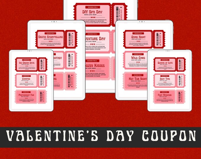 Editable Printable Love Coupons Book Template -anniversary or Valentine ...