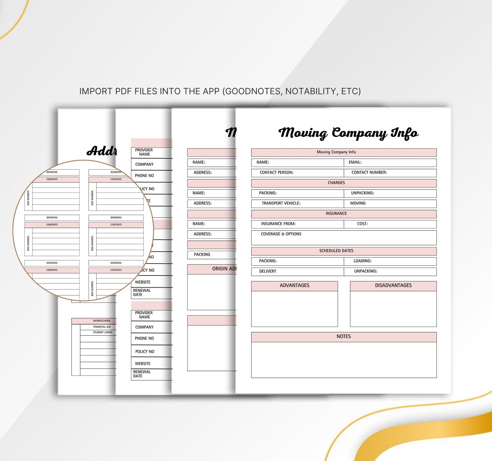 Moving Binder Printable: Checklist, Packing, Address Change Tracker ...
