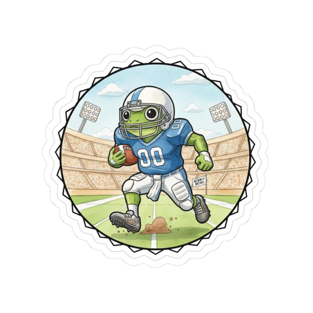 Football Frog Stickers: NFL Gag Gift, Waterproof Decal Set - Etsy