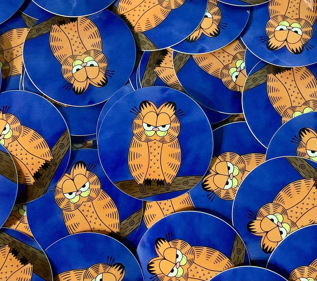 Garf Owl Sticker - Etsy