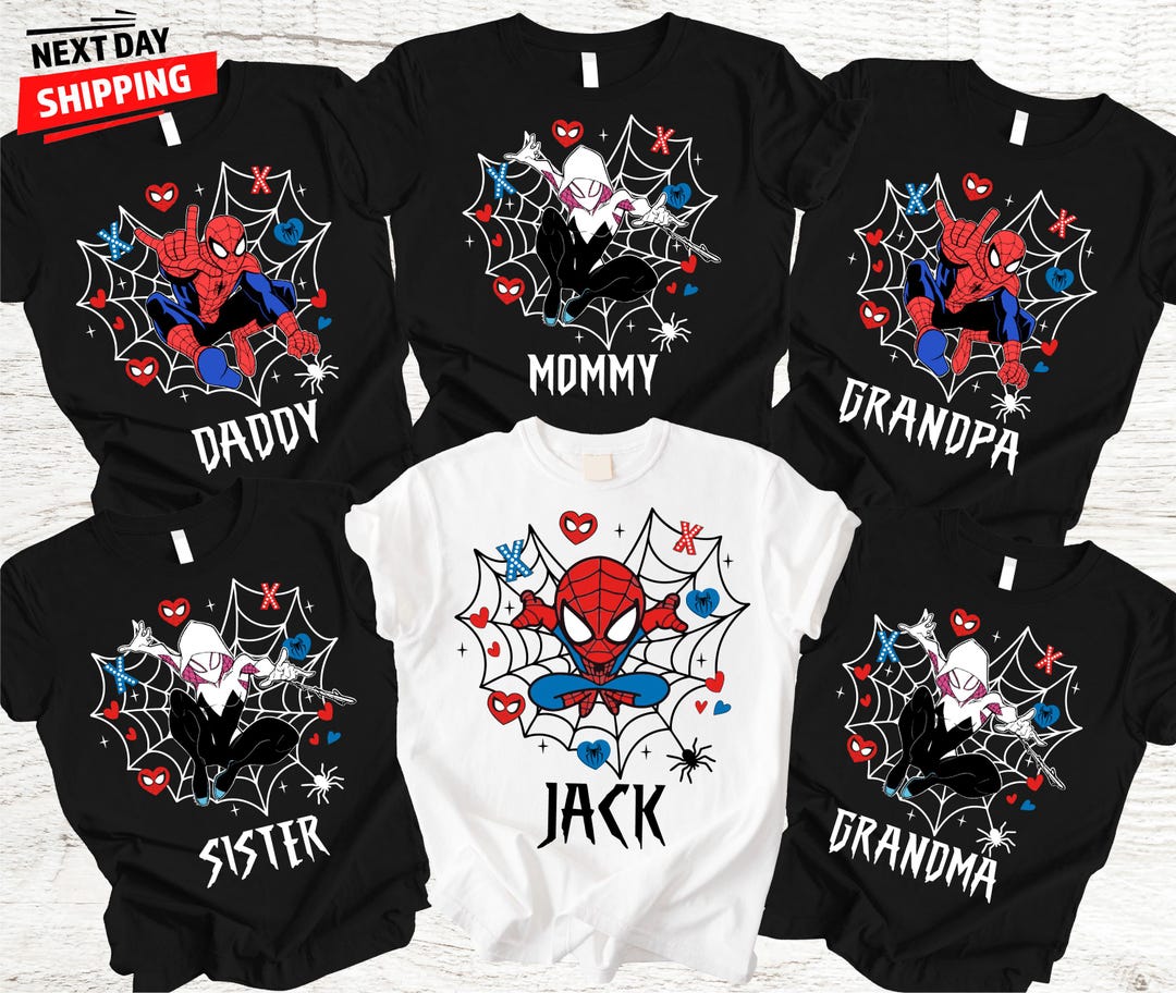 Spider Family Matching Shirts, Personalized Spider-man Shirt, Spider ...