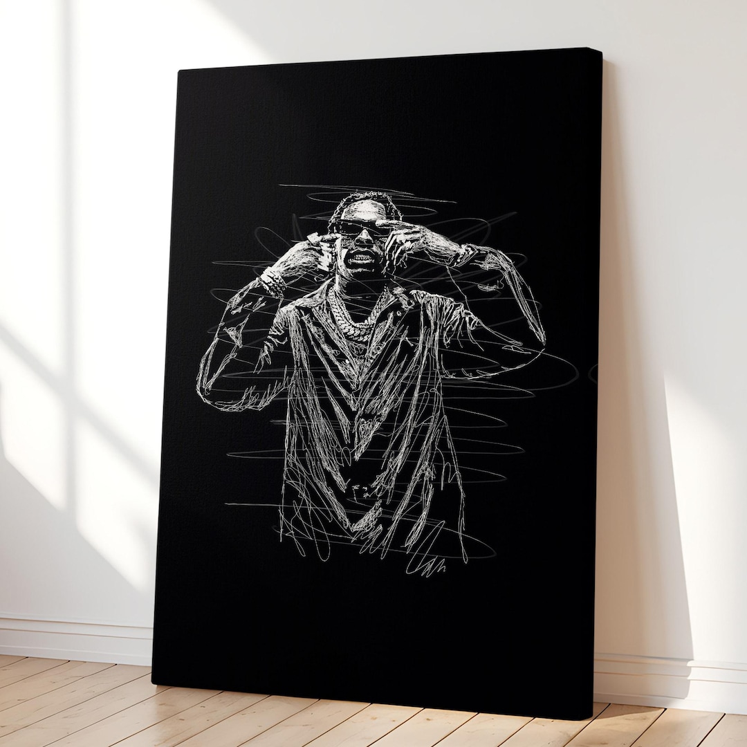 Rap Star Canvas Wall Art – Hip Hop Poster Home Decor – Trendy Music Pop ...