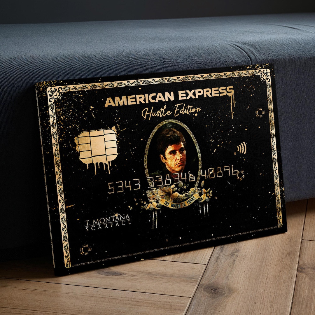 Scarface Tony Montano American Express Canvas Wall Art - Luxury Large ...