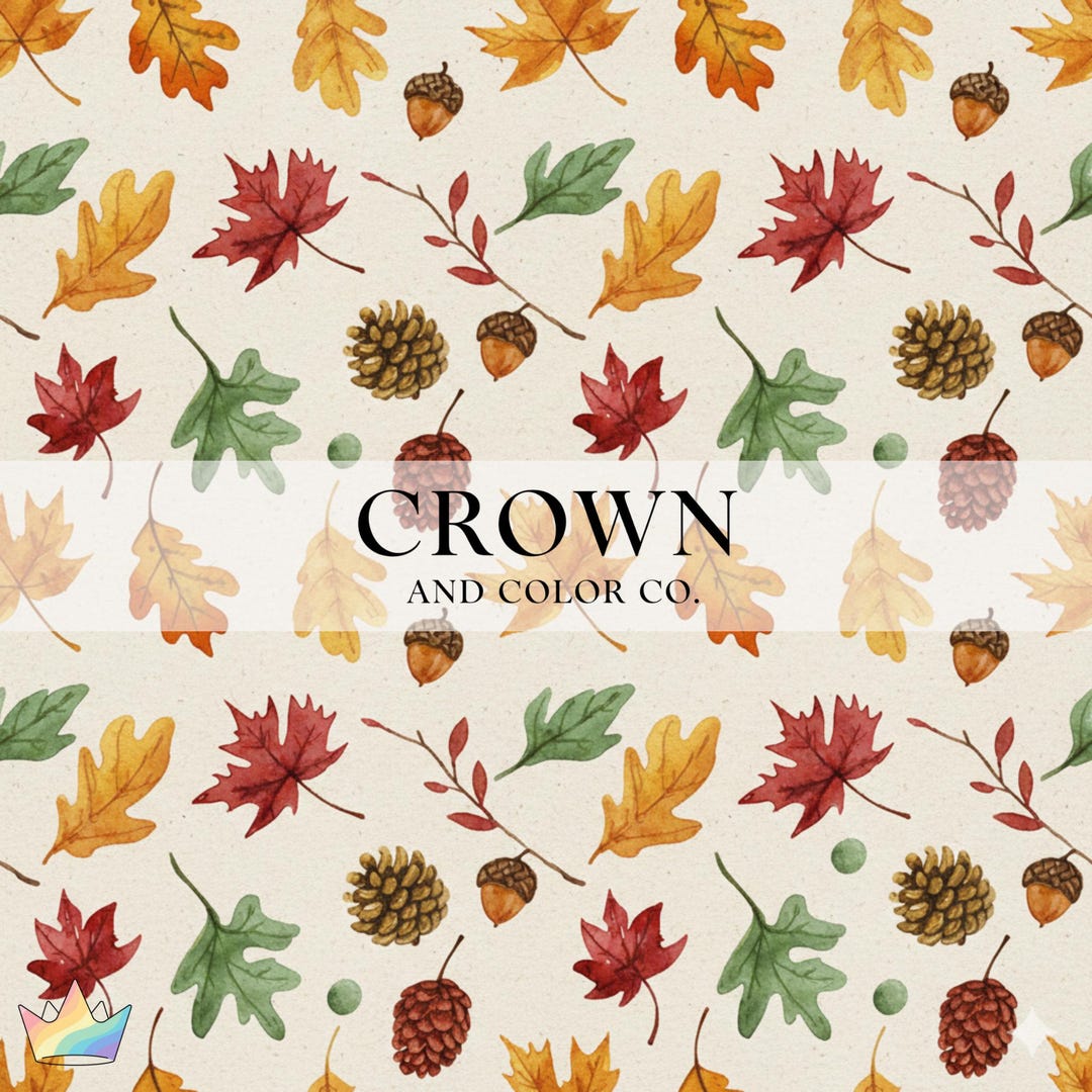 Watercolor Autumn Leaves Seamless Pattern – Fall Harvest Design ...