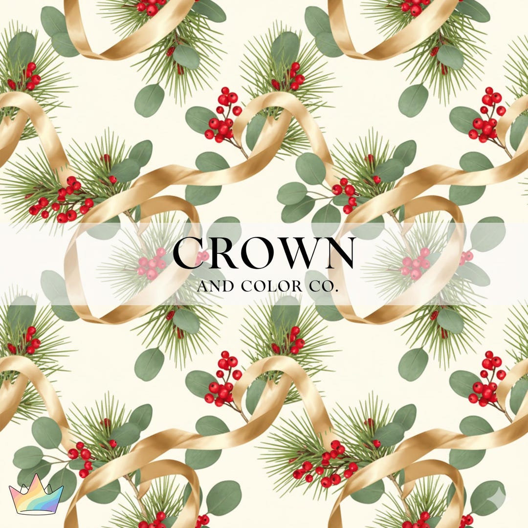 Botanical Ribbon Dance Seamless Digital Pattern - Etsy