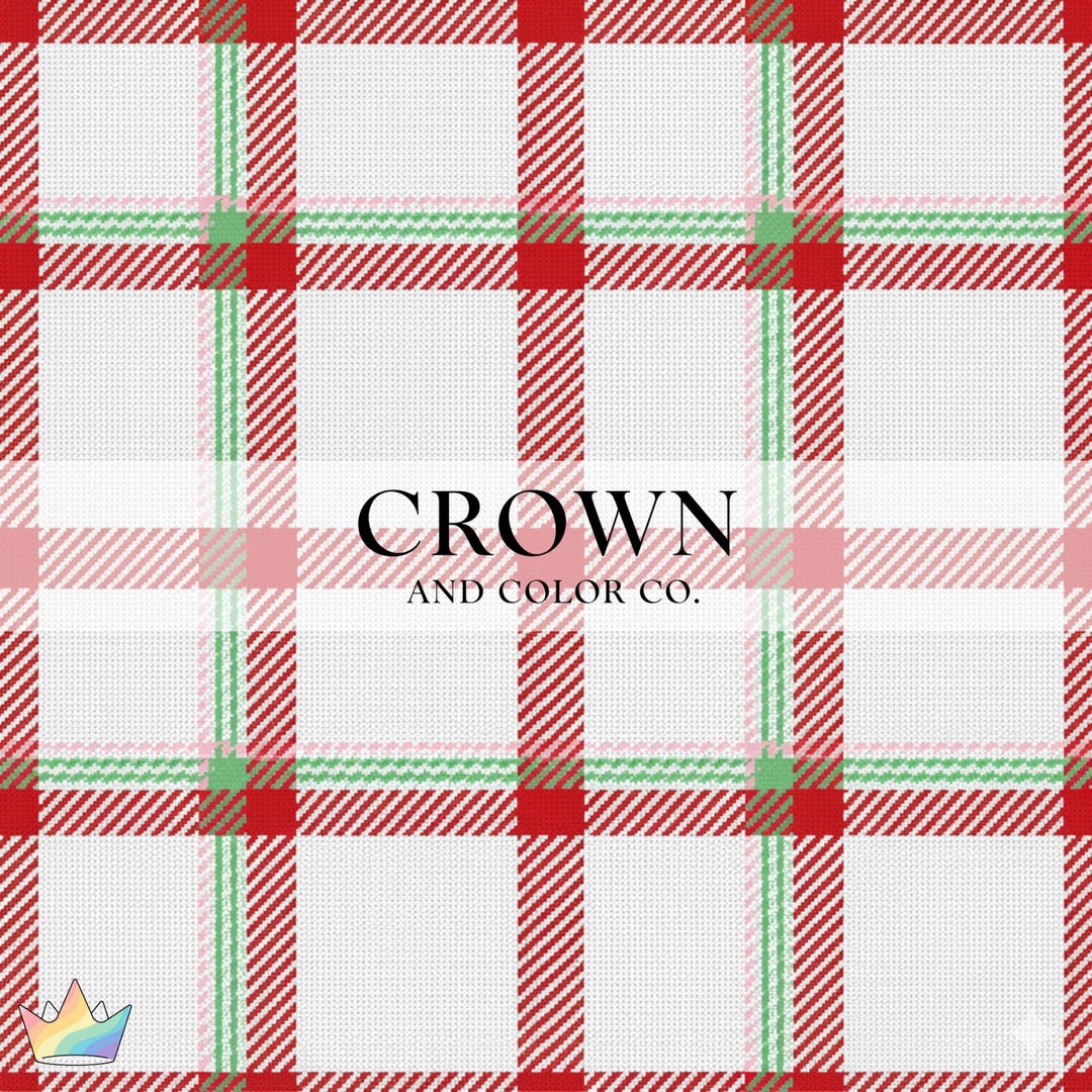 Candy Cane Check Seamless Digital Pattern – Festive Christmas Plaid - Etsy