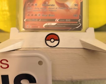 3D Printed Pokémon Card Display Stand | Fits Toploader/psa | Pokéball ...