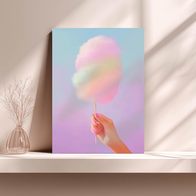 Pastel Cotton Candy Print - Fun Summer Wall Art (digital Download) - Etsy