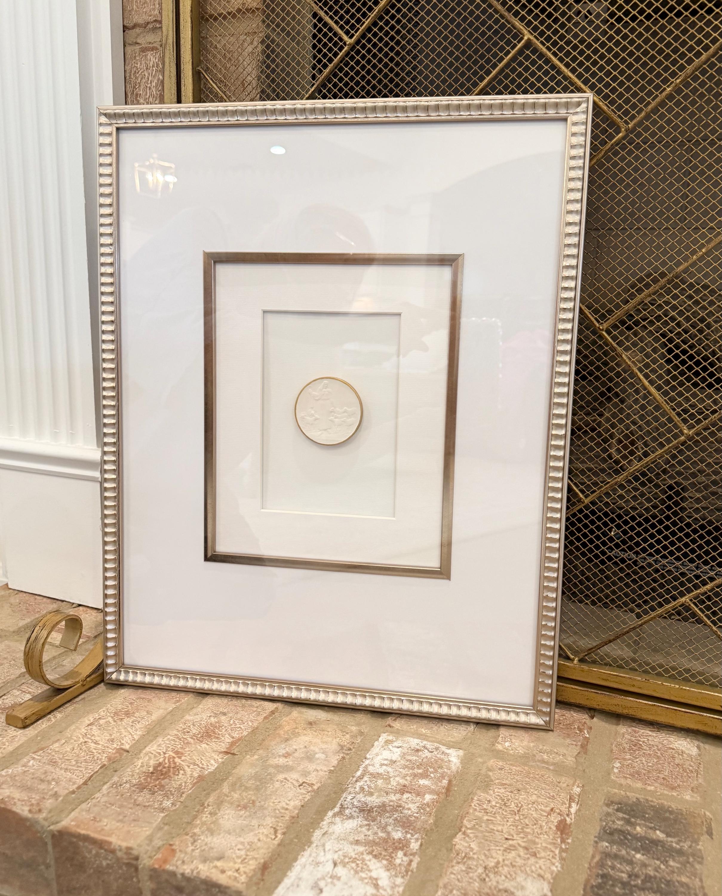 Framed Biblical Intaglio Art: Gold Frame, White Linen Mat - Etsy
