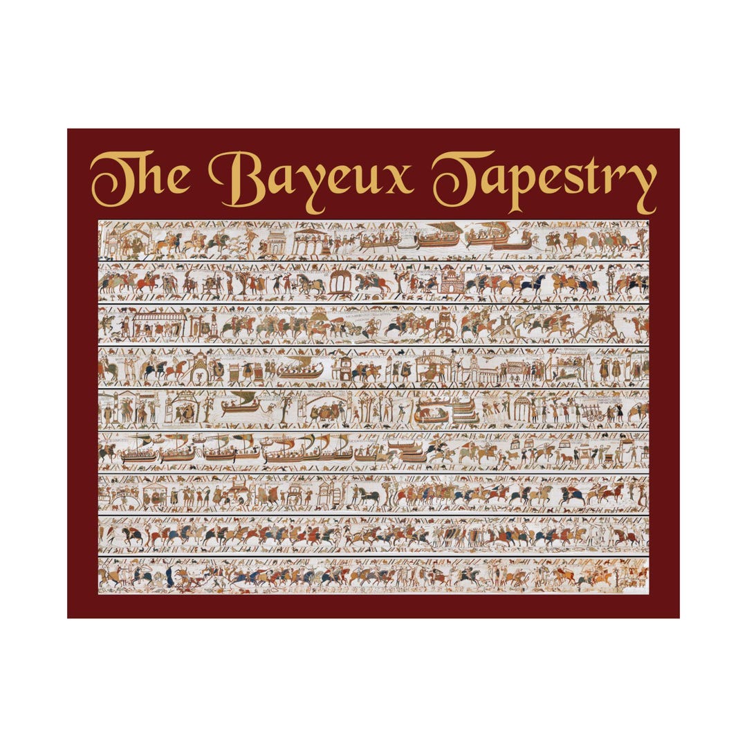 Bayeux Tapestry Continuous Scene Satin Poster | Medieval Norman ...