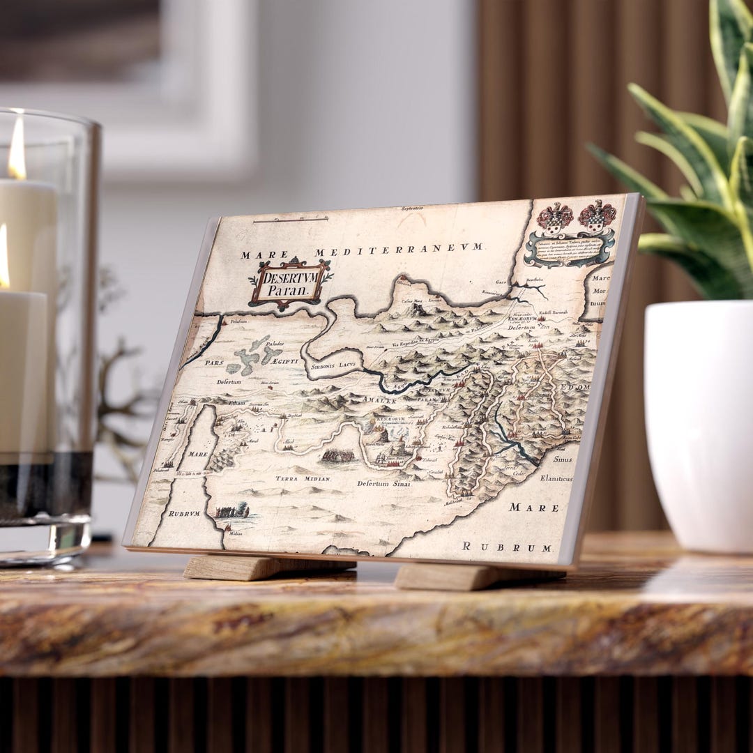 Desertum Paran (exodus) Antique Map Ceramic Tile - Etsy