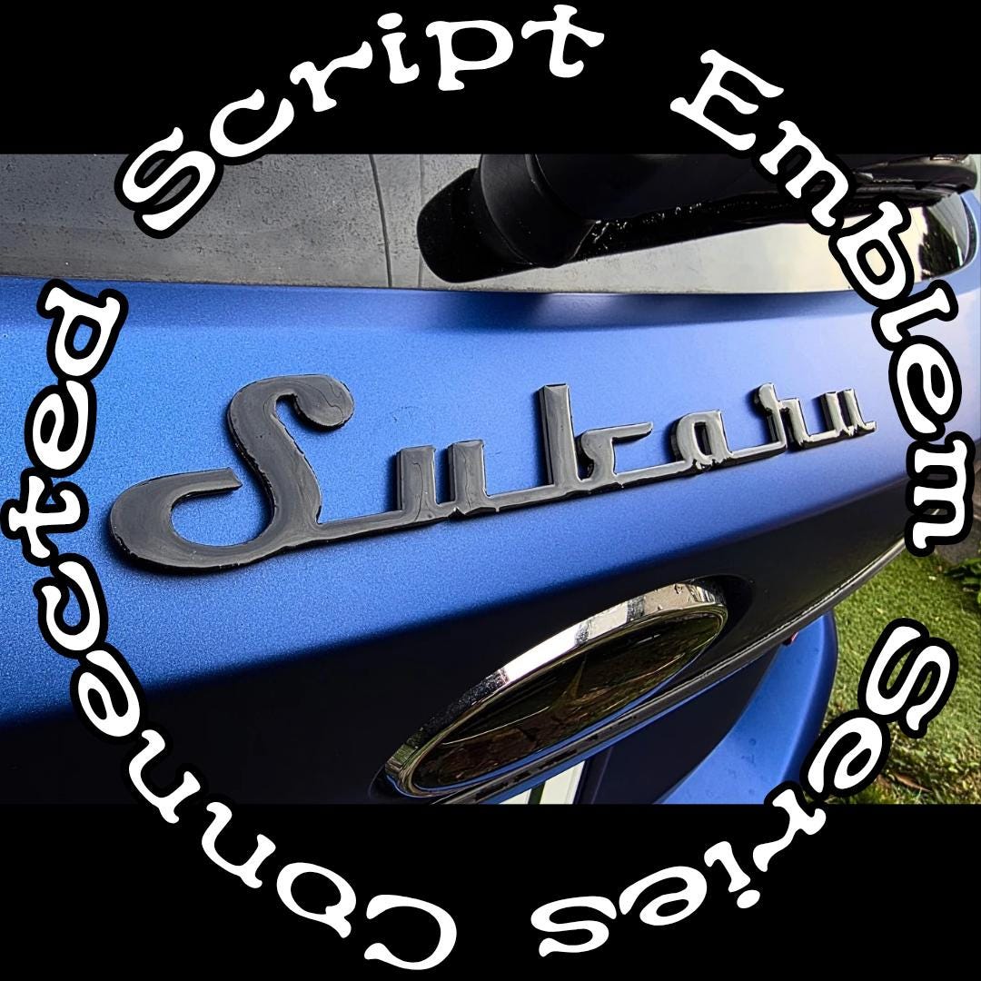 Custom "subaru" Emblem – 3D Printed Connected Script Car Badge - Etsy UK