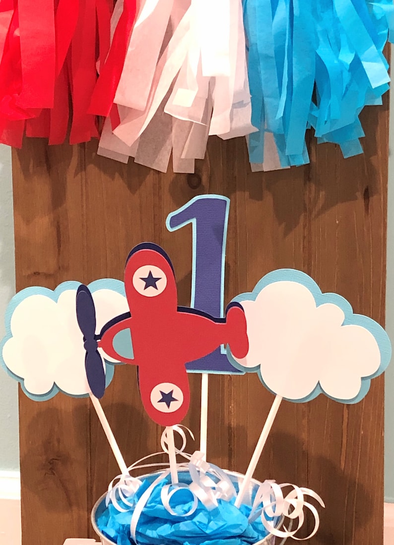 Airplane Table Decorations Centerpiece Picks | Etsy