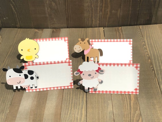 Farm Animal Barnyard Animal Food Label/tent Card - Etsy