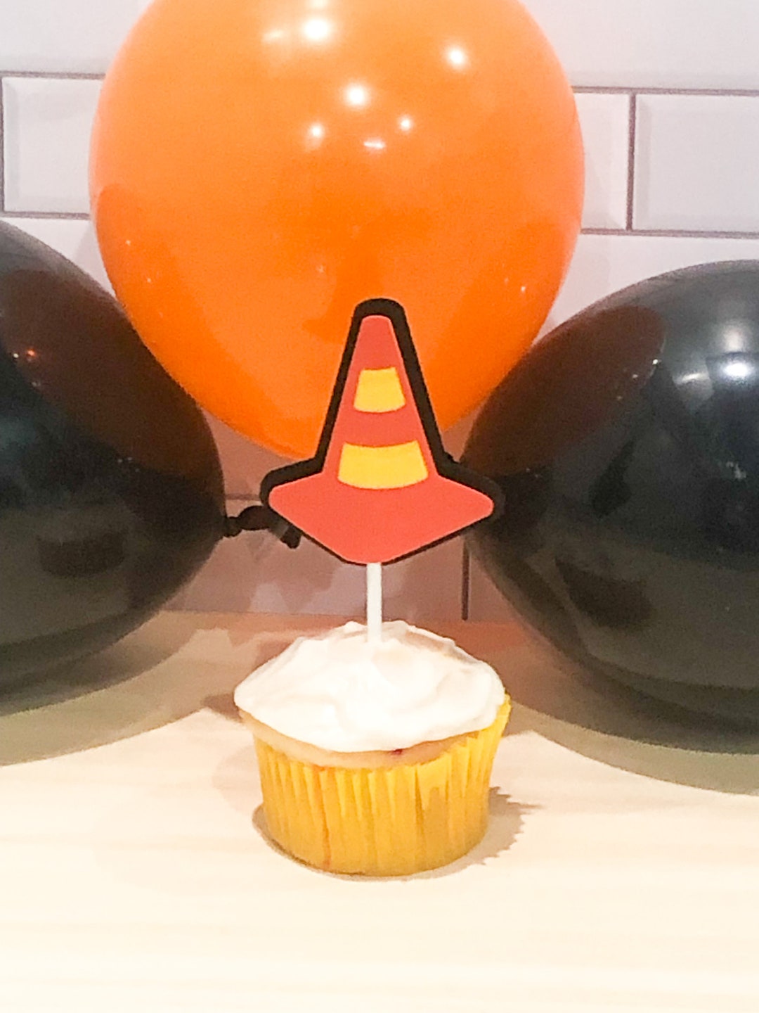 Traffic Cone, Orange Cone, Construction Cupcake Topper - Etsy