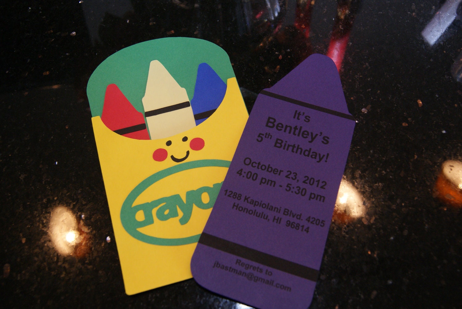Crayon Box Birthday Invitations Personalized Made to Order - Etsy