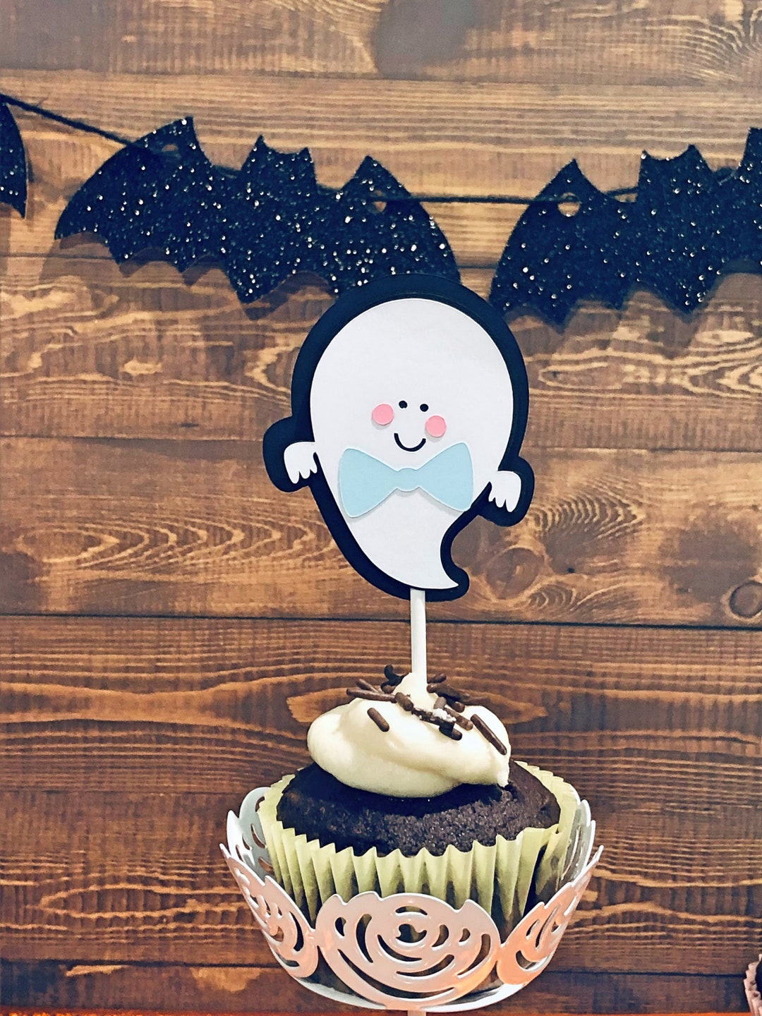 Ghost, Halloween Cupcake Topper - Etsy