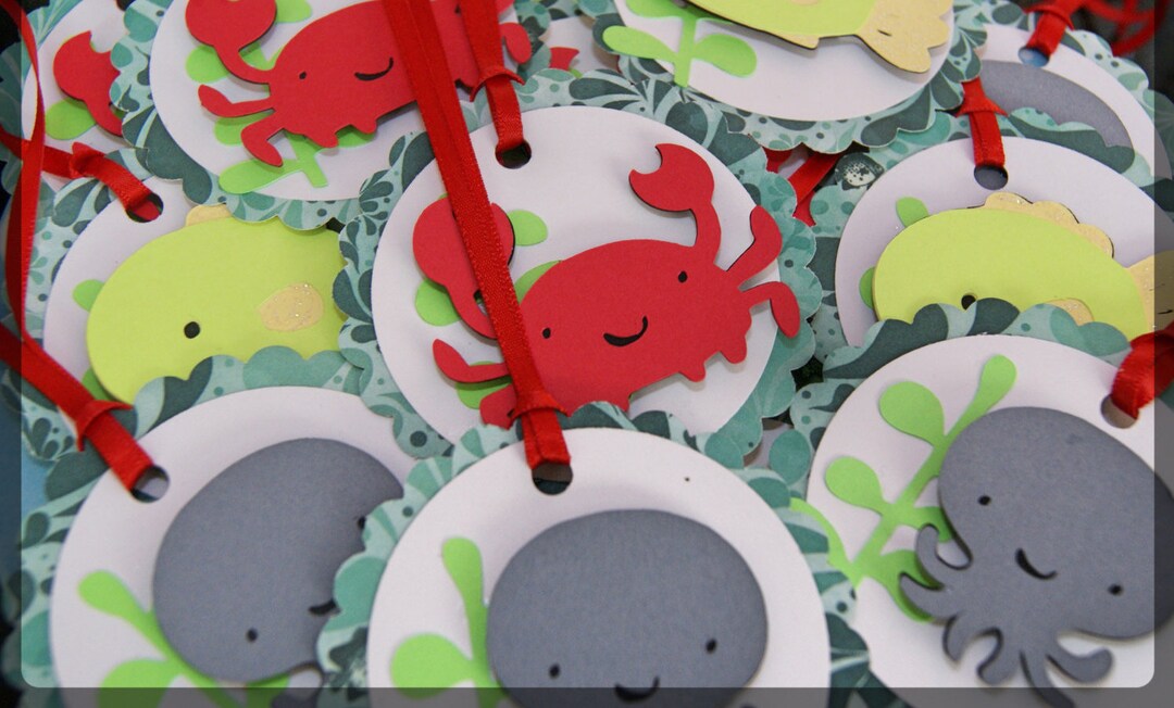 Under the Sea Creature Favor Tags - Etsy